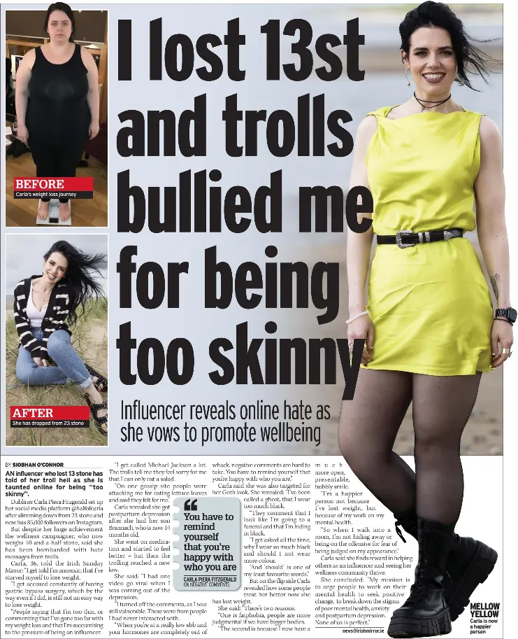 I lost 13st and trolls bullied me for being too skinny - PressReader