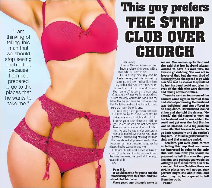 This guy prefers THE STRIP CLUB OVER CHURCH - PressReader