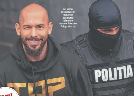 Frauenhass­erF Tate erneutern in Rumänien festgenomm­en - PressReader
