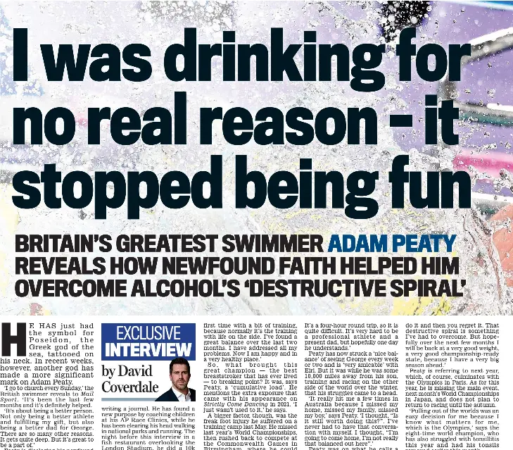 ADAM PEATY EXCLUSIVE DRINK WAS A PROBLEM - PressReader