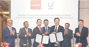 UMW welcomes LONGI to Serendah manufactur­ing park - PressReader