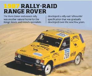 1987 RALLY-RAID RANGE ROVER - PressReader