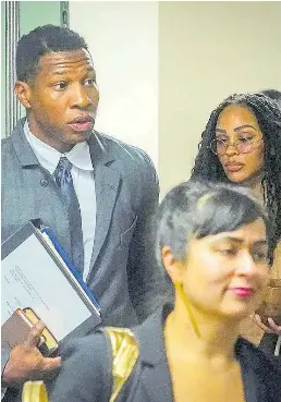 Jonathan Majors’ accuser said his ‘violent temper’ left her fearful - PressReader