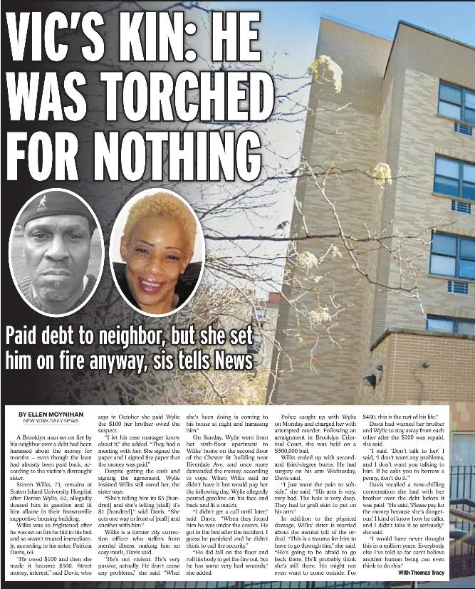 VIC’S KIN: HE WAS TORCHED FOR NOTHING - PressReader