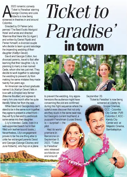 Ticket to Paradise’ in town - PressReader