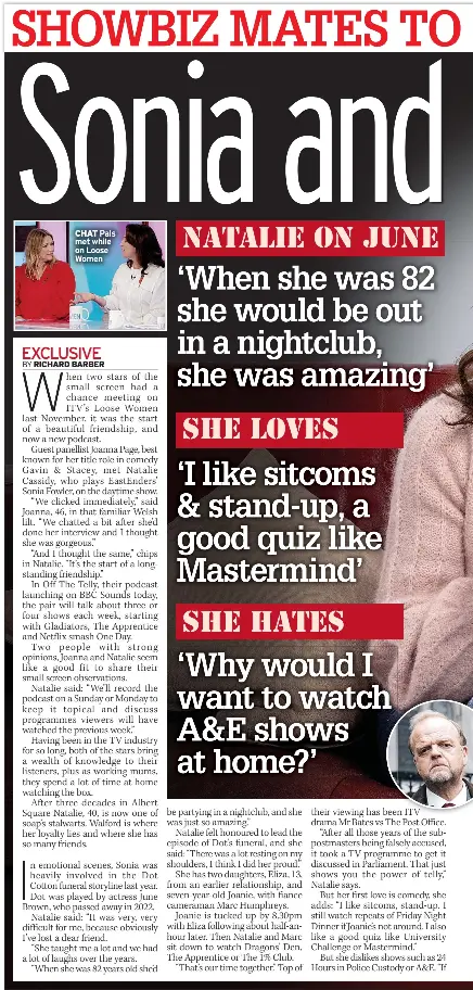 Sonia and Stacey.. on the telly - PressReader