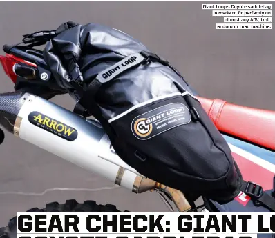 GEAR CHECK: GIANT LOOP COYOTE SADDLEBAG - PressReader