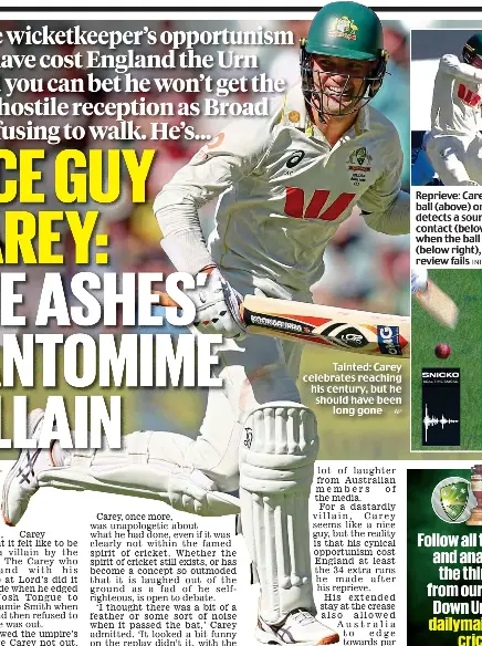 NICE GUY CAREY: THE ASHES’ PANTOMIME VILLAIN - PressReader