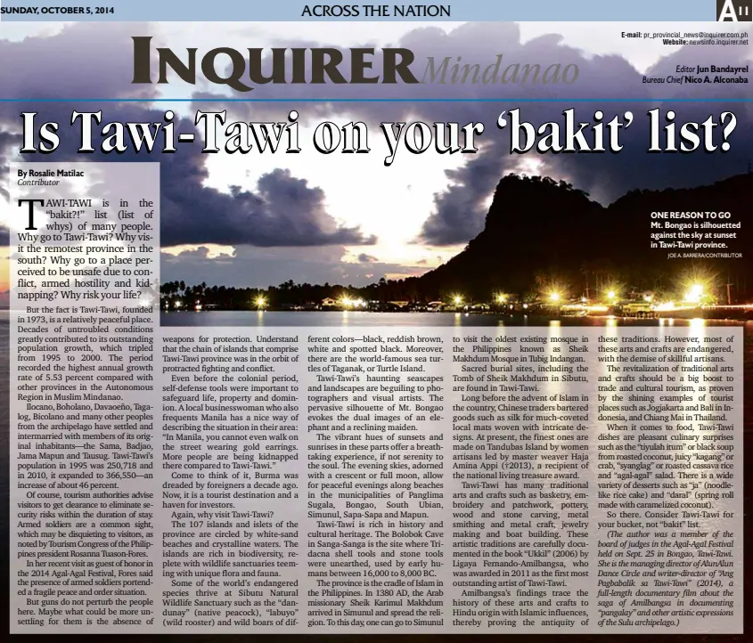 Is Tawi-Tawi on your ‘ bakit’ list? - PressReader