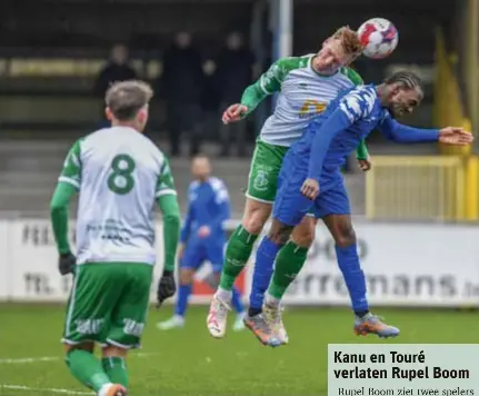 Van 0-2 naar 4-3: thuisreput­atie Rupel Boom blijft overeind na knappe ...