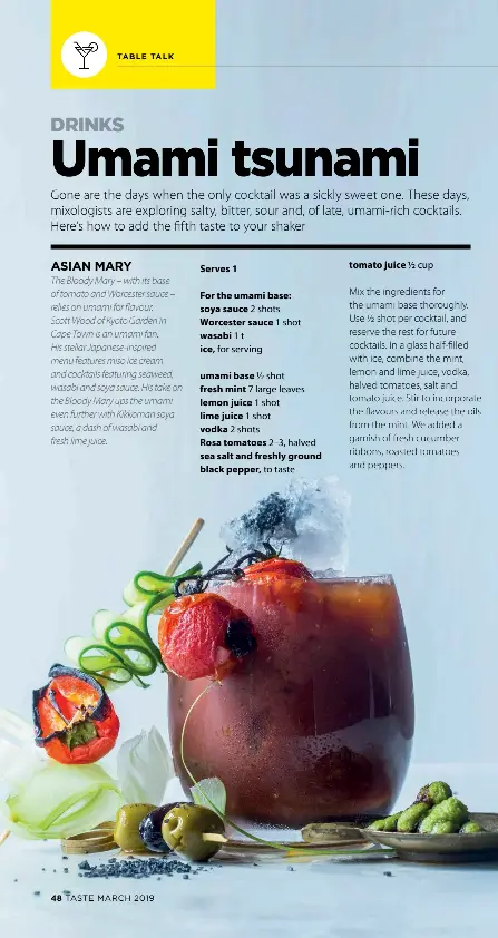 Drinks: Umami tsunami - PressReader