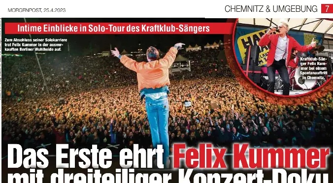 Das Erste ehrt Felix Kummer mit dreiteilig­er Konzert-Doku - PressReader