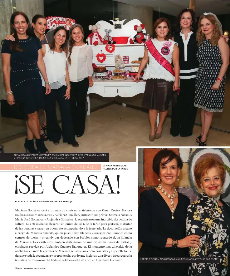 MARIANA GONZÁLEZ ESTÁ PRÓXIMA A CASARSE. AQUÍ EN SU DESPEDIDA DE SOLTERA. - PressReader