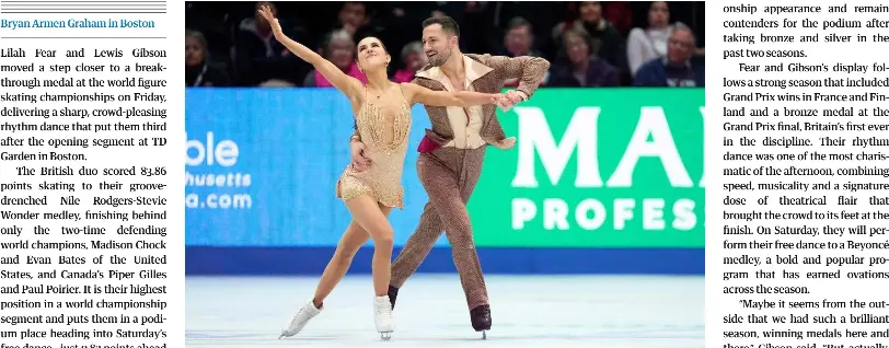 Lilah Fear and Lewis Gibson push for historic world medal after strong start - PressReader