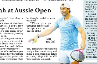 Nadal returns for last hurrah at Aussie Open - PressReader