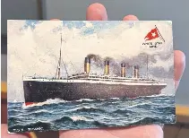 Titanic postcard printed just after sinking marks moment in history ...