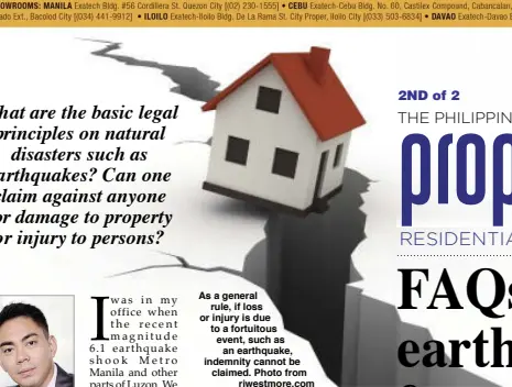 FAQs on law, liability, earthquake & other fortuitous events - PressReader