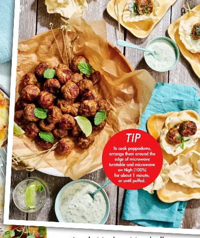 Lamb Madras Meatballs with Herbed Yoghurt - PressReader