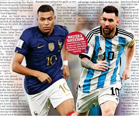 Messi v Mbappe... a great match and the ultimate distractio­n - PressReader