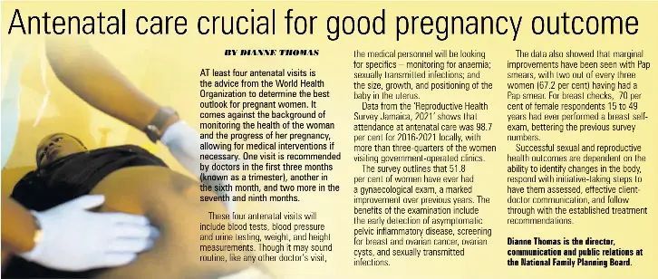 Antenatal care crucial for good pregnancy outcome - PressReader