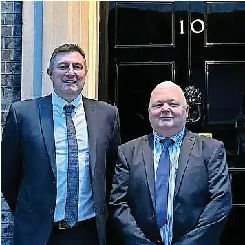Special trip Duo visit Downing Street as community work praised ...