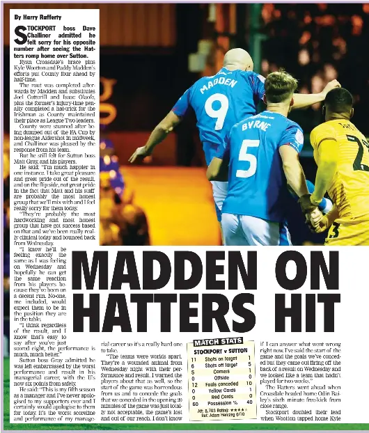 MADDEN ON HATTERS HIT THE MARK AS U’S FOR EIGHT - PressReader
