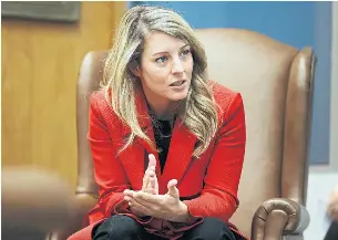 Joly makes first official call as foreign minister - PressReader