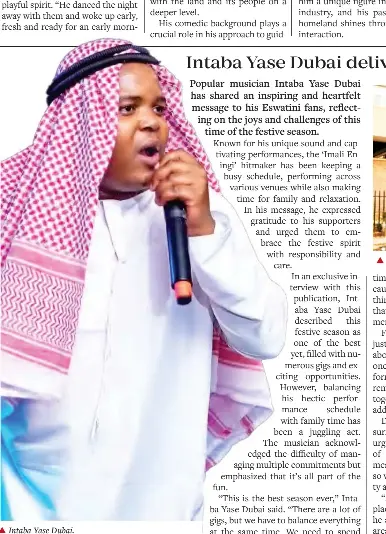 Intaba Yase Dubai delivers festive message to his Eswatini fans ...