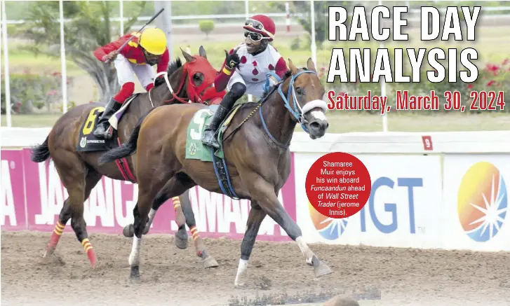 RACE DAY ANALYSIS Saturday, March 30, 2024 - PressReader