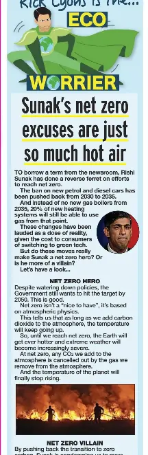 Sunak’s net zero excuses are just so much hot air - PressReader