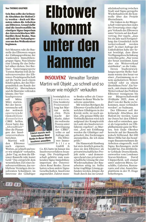 Elbtower kommt unter den Hammer - PressReader
