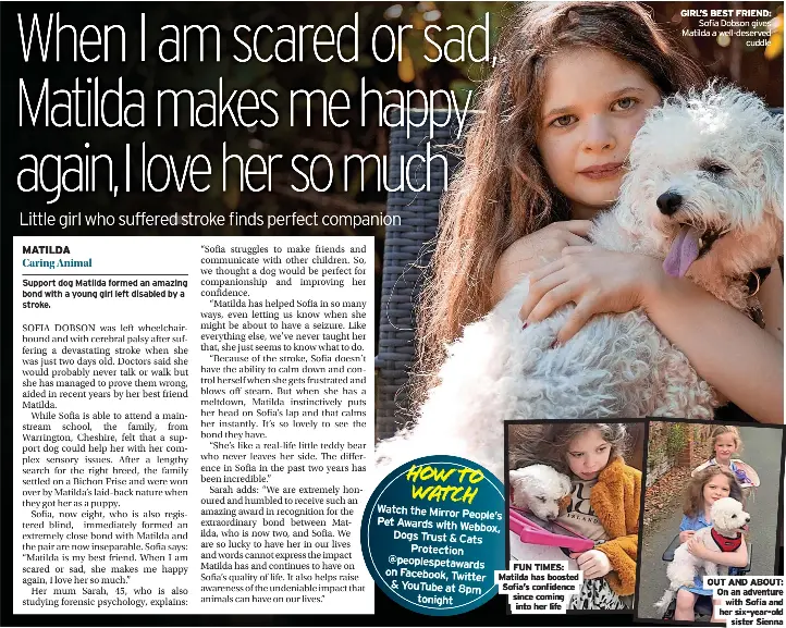 When I am scared or sad, Matilda makes me happy again,I love her so ...