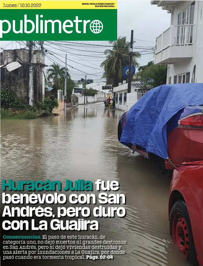 Huracán Julia fue benévolo con San Andrés, pero duro con La Guajira - PressReader