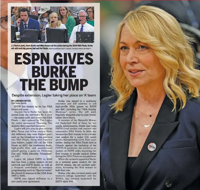 ESPN GIVES BURKE THE BUMP - PressReader