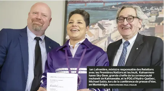 Les Mohawks copropriét­aires d’une ligne d’hydro-québec - PressReader