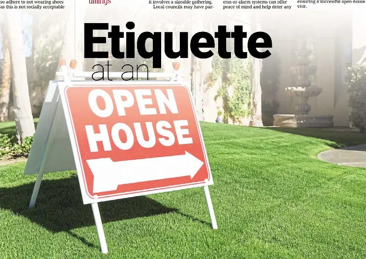 Etiquette at an OPEN HOUSE - PressReader