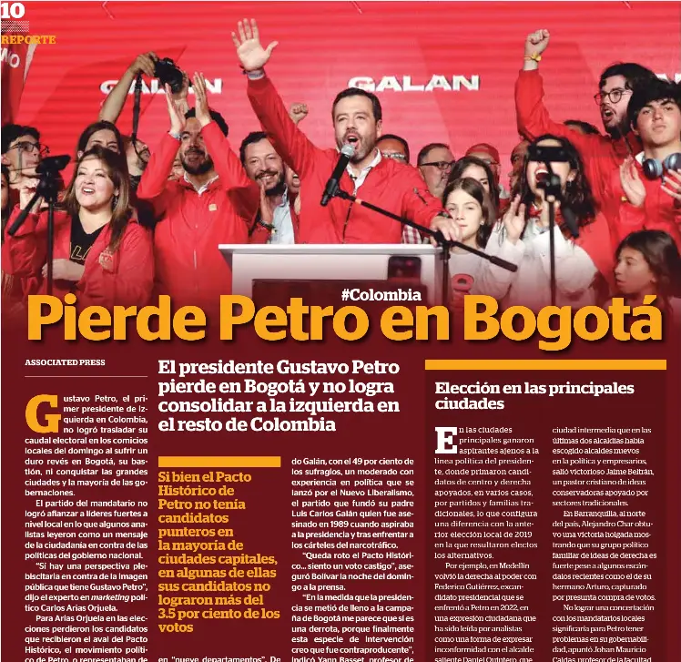 Pierde Petro en Bogotá - PressReader