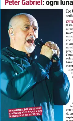 Peter Gabriel: ogni luna piena un inedito - PressReader