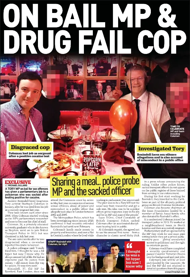 ON BAIL MP & DRUG FAIL COP - PressReader