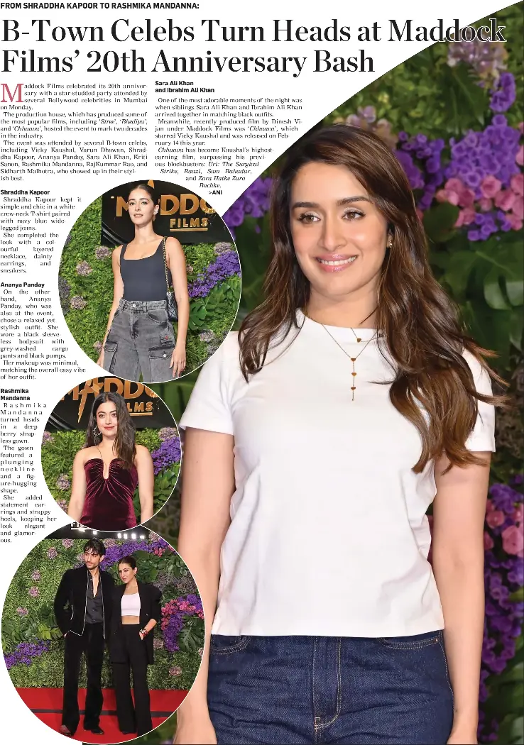 B-Town Celebs Turn Heads at Maddock Films’ 20th Anniversar­y Bash - PressReader