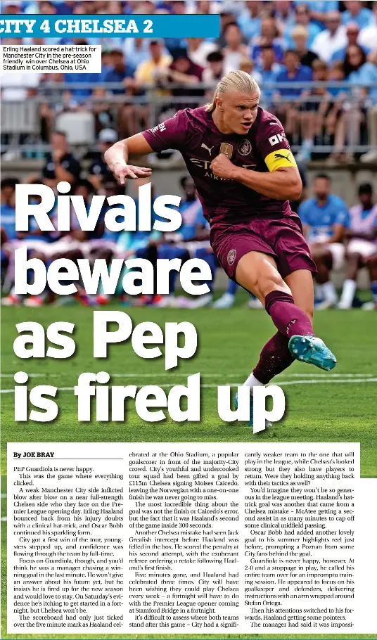 Rivals beware as Pep is fired up - PressReader