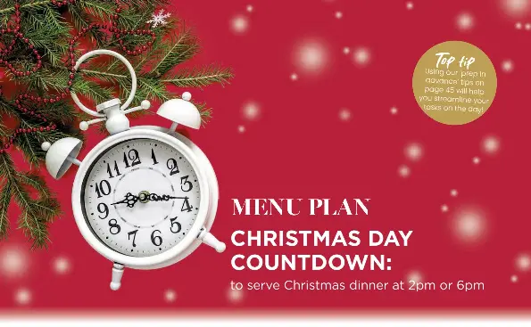 MENU PLAN CHRISTMAS DAY COUNTDOWN: - PressReader