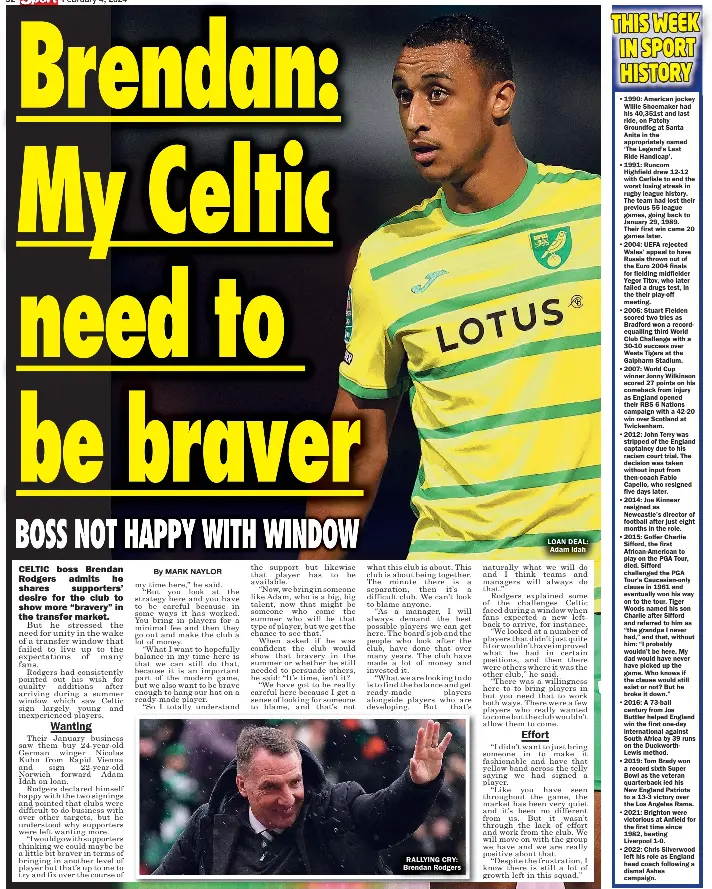Brendan: My Celtic need to be braver - PressReader
