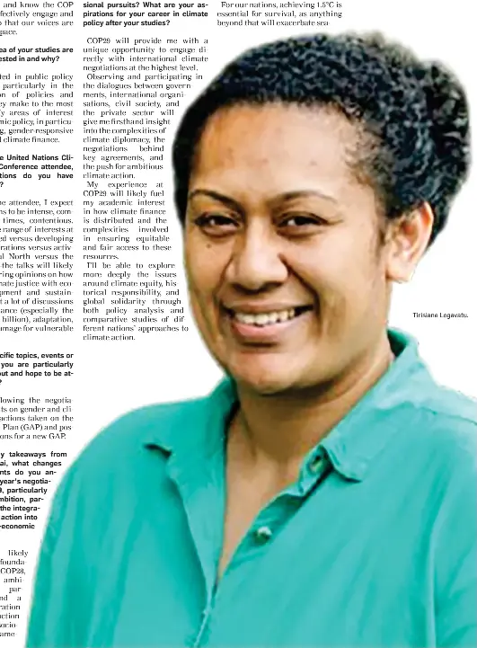 Crawford at COP29: Meet Scholar Tirisiane Logavatu - PressReader