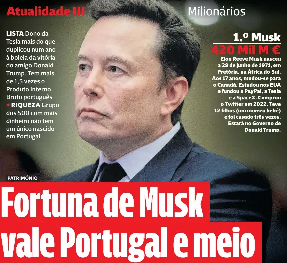 Fortuna de Musk vale Portugal e meio - PressReader