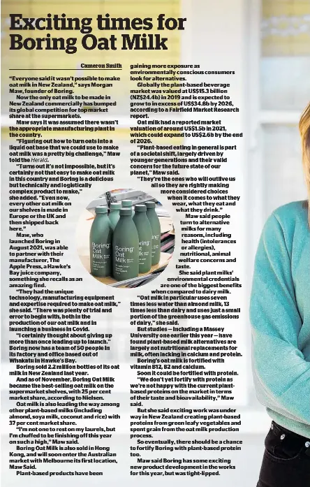 Exciting times for Boring Oat Milk - PressReader