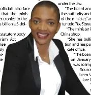 Minister wreaks havoc at ZTA - PressReader