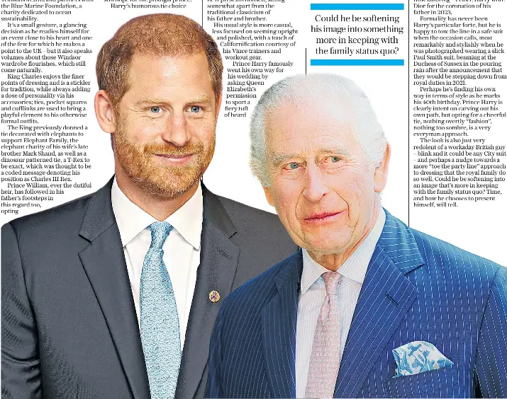 Prince Harry is taking sartorial cues from the King - PressReader