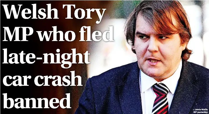 Welsh Tory MP who fled late-night car crash banned - PressReader