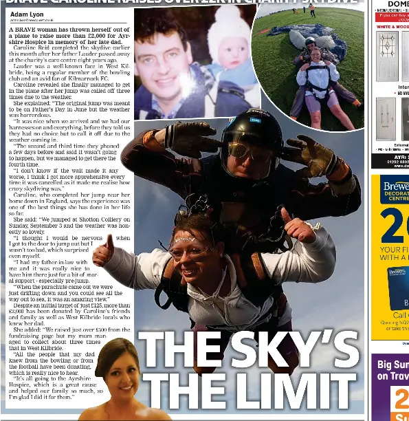BRAVE CAROLINE RAISES OVER £2K IN CHARITY SKYDIVE - PressReader